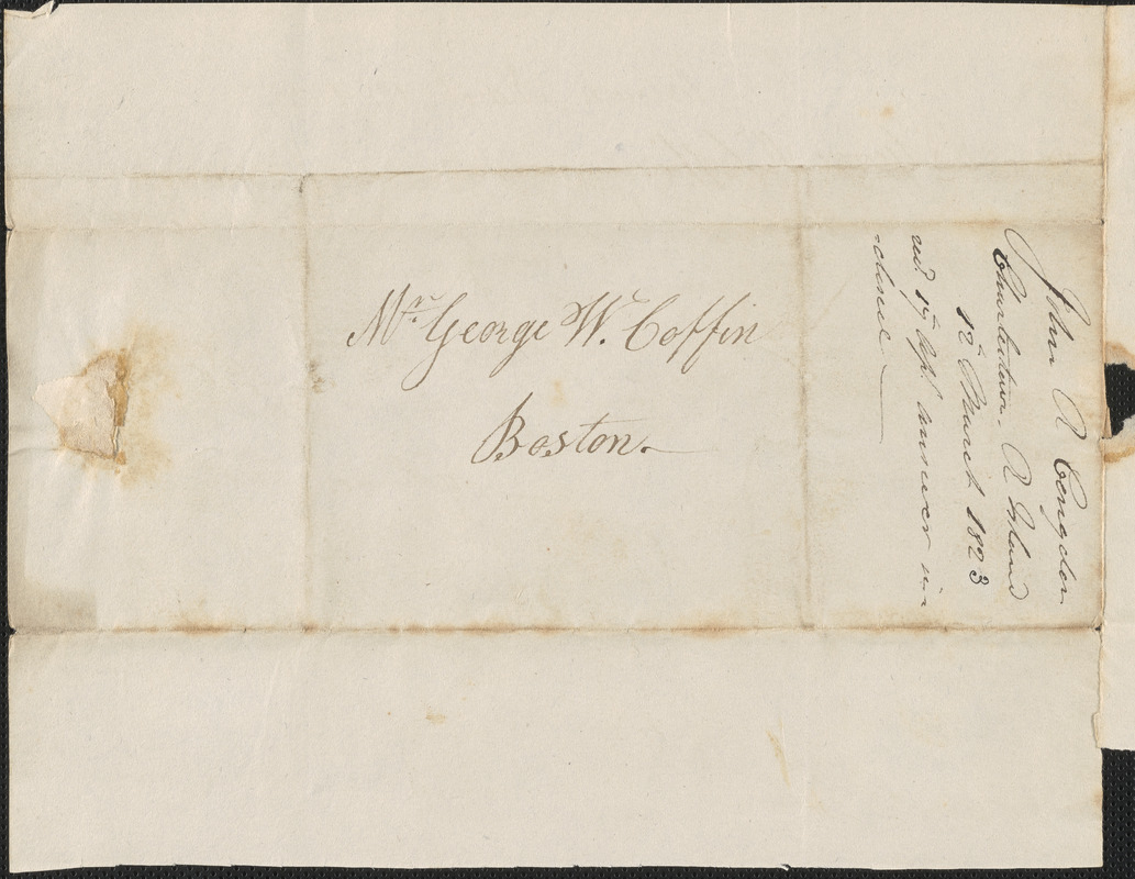 John Longdon to George Coffin, 12 March 1823 - Digital Commonwealth