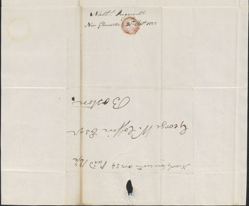 Nathaniel Ingersoll to George Coffin, 21 October 1823 - Digital ...