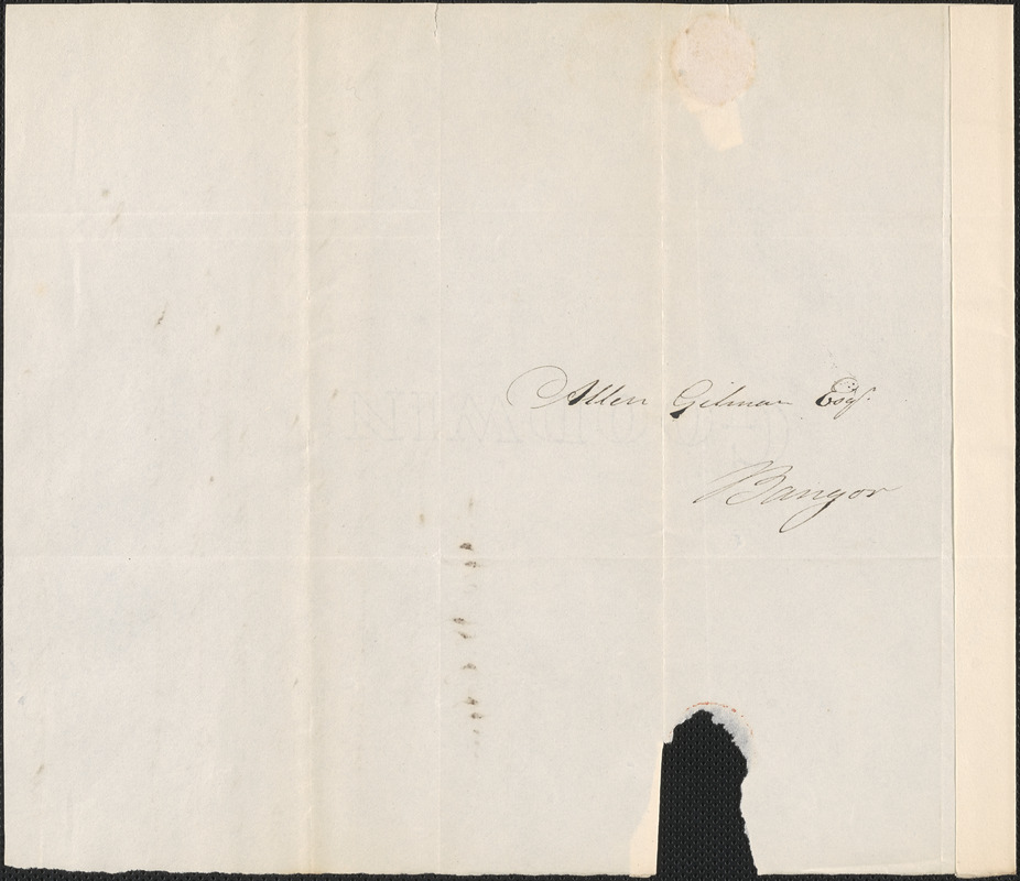 George Coffin to Allen Gilman, 15 December 1823 - Digital Commonwealth