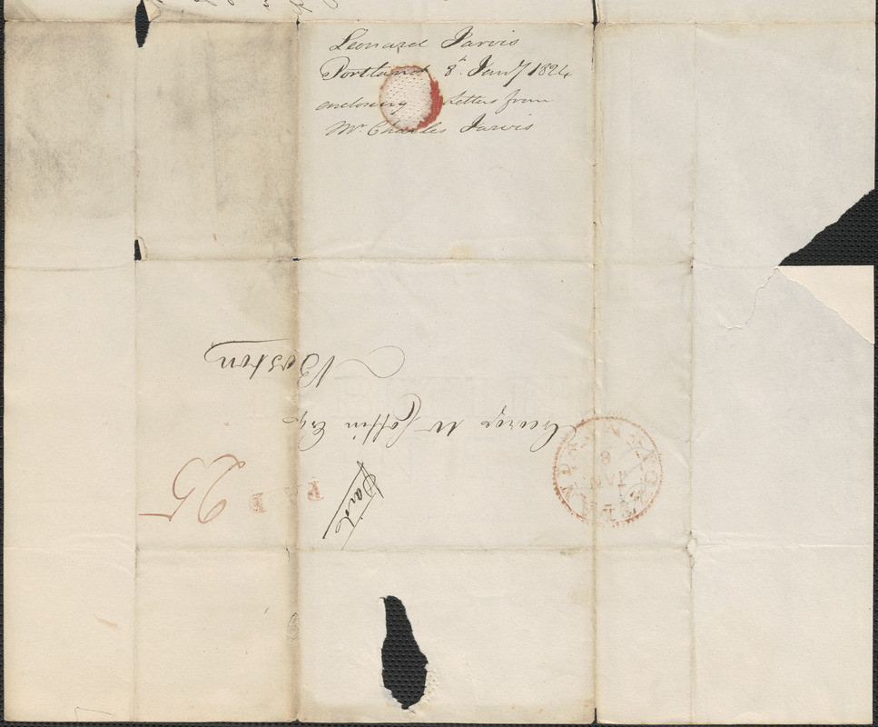 Leonard Jarvis to George Coffin, 8 January 1824 - Digital Commonwealth