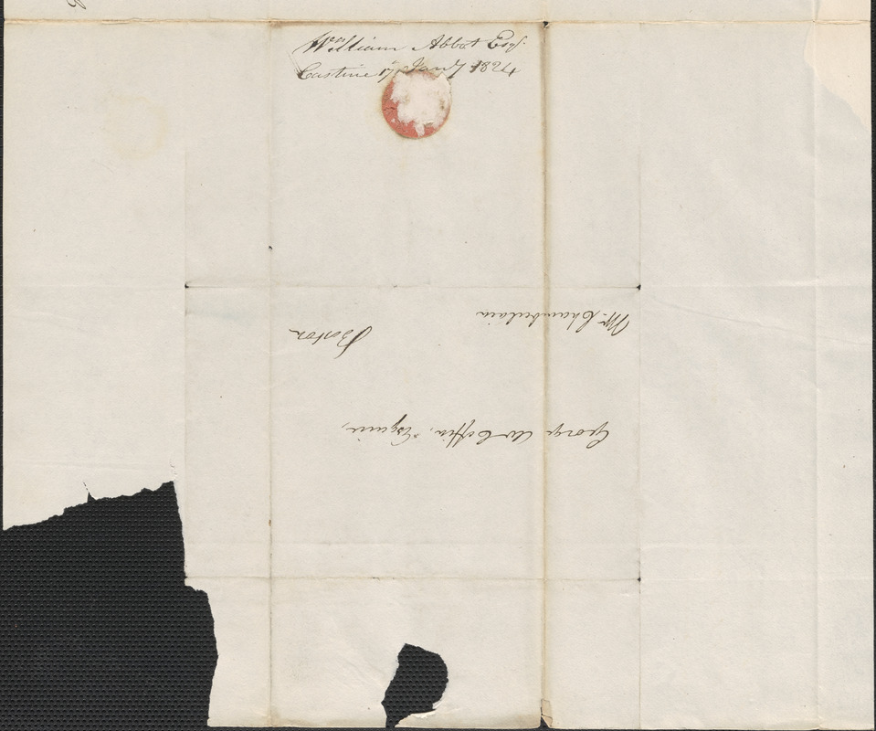 William Abbot to George Coffin, 17 January 1824 - Digital Commonwealth