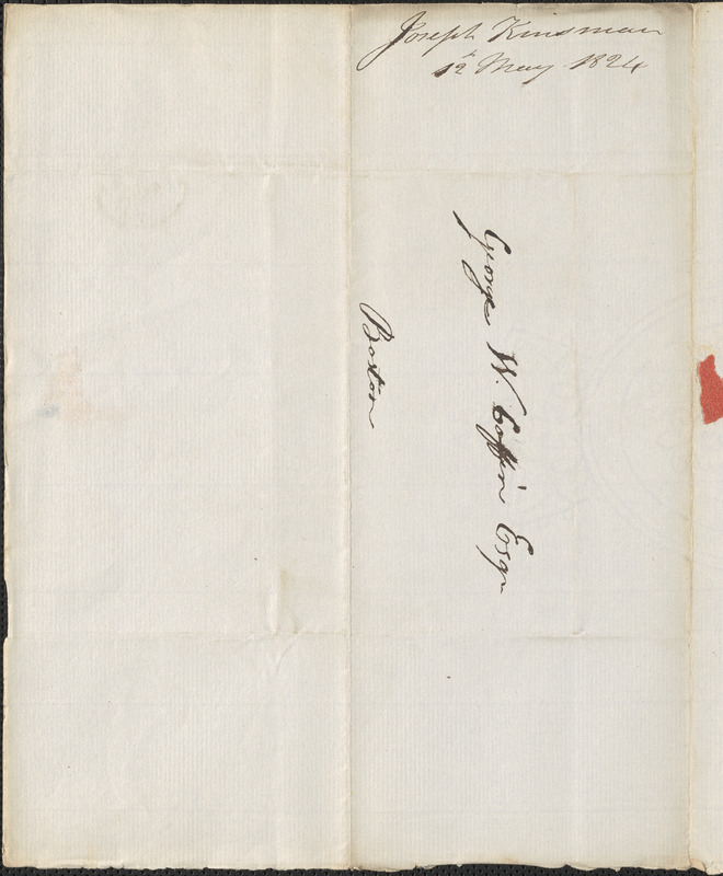 Joseph Kinman to George Coffin, 12 May 1824 - Digital Commonwealth