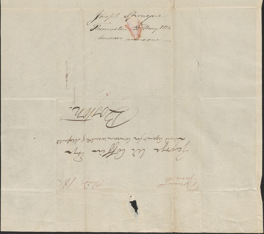 Joseph Sprague to George Coffin, 31 May 1824 - Digital Commonwealth