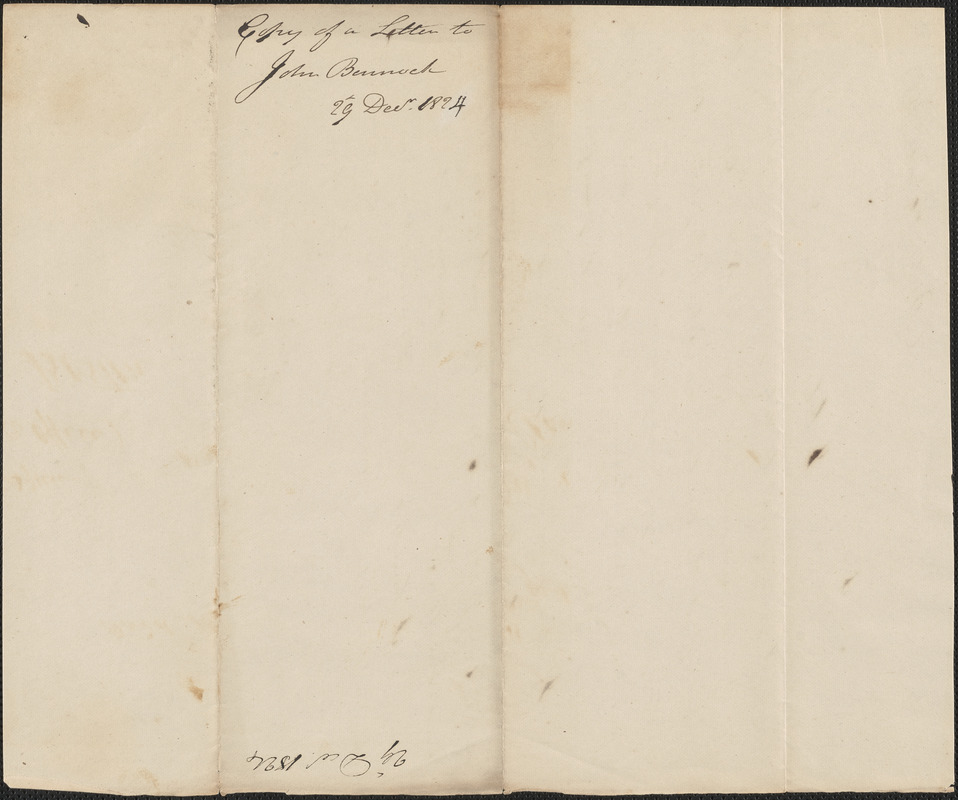 George Coffin to John Bennock, 29 December 1824 - Digital Commonwealth