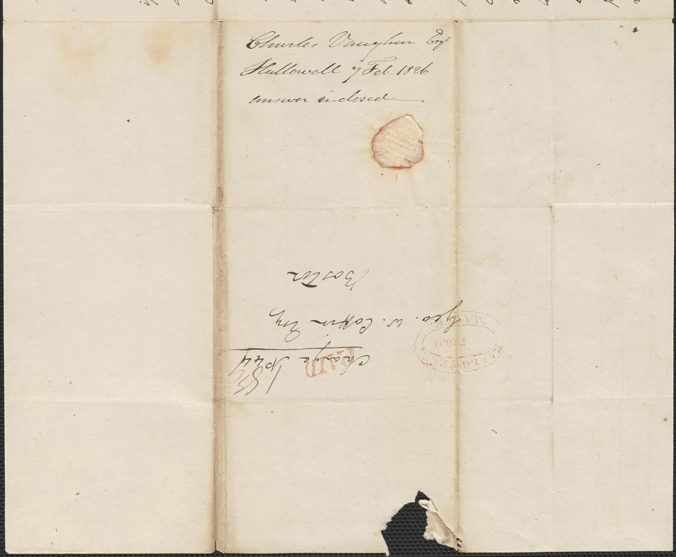 Charles Vaughn to George Coffin, 7 February 1826 - Digital Commonwealth
