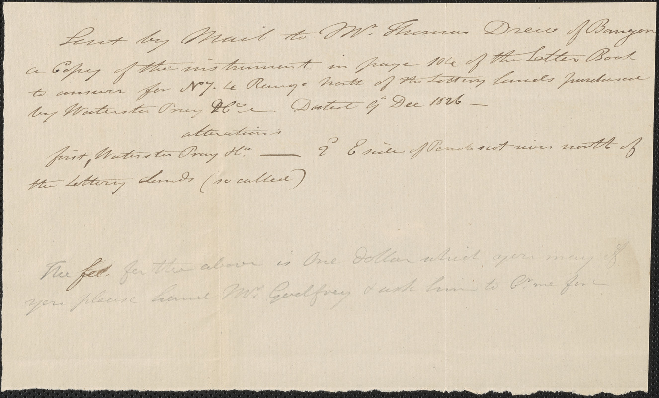George Coffin to Thomas Drew, 9 December 1826 - Digital Commonwealth