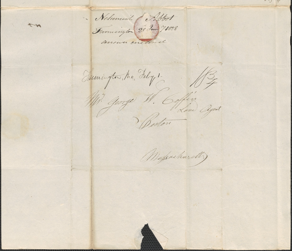 Nehemiah Abbot to George Coffin, 28 January 1828 - Digital Commonwealth