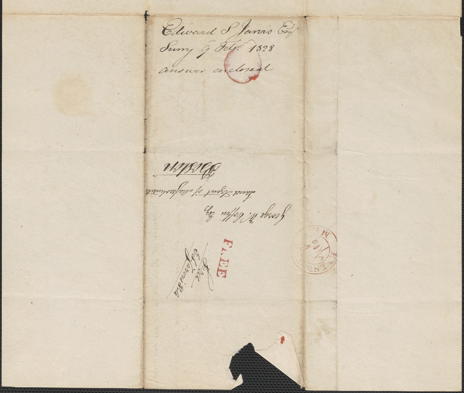 Edward Jarvis to George Coffin, 9 February 1828 - Digital Commonwealth