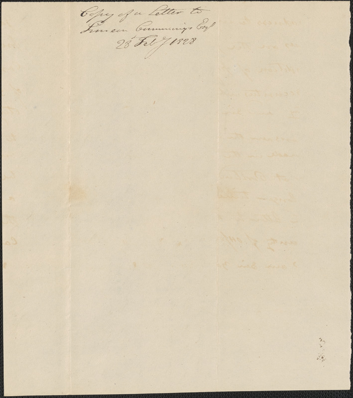 George Coffin to Simon Cummings, 28 February 1828 - Digital Commonwealth