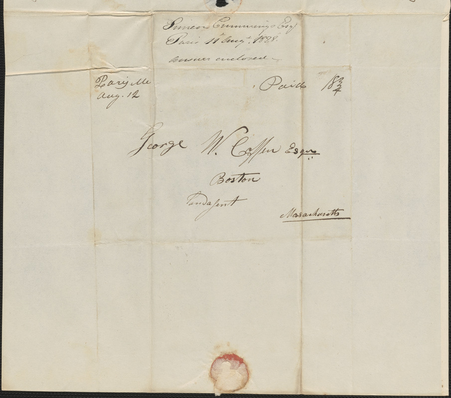 Simon Cummings to George Coffin, 11 August 1828 - Digital Commonwealth