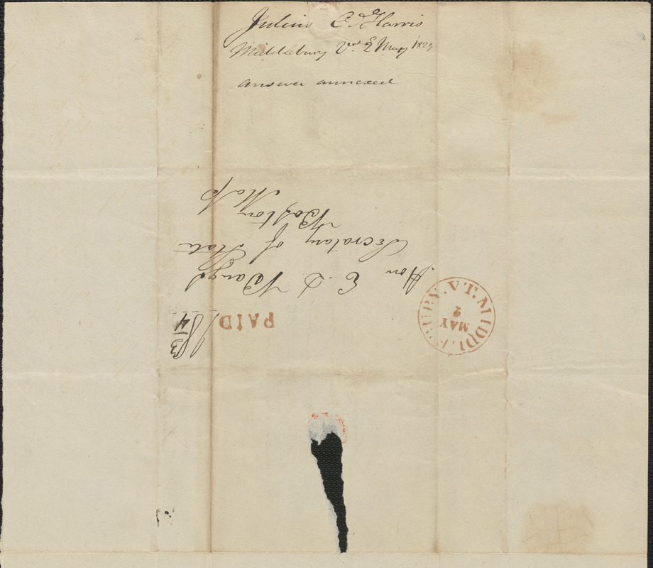 Julius O'Harris to Edward Bangs, 2 May 1829 - Digital Commonwealth