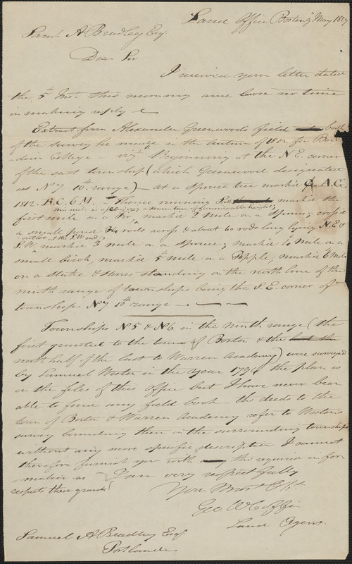 George Coffin to Samuel Bradley, 9 May 1829 - Digital Commonwealth