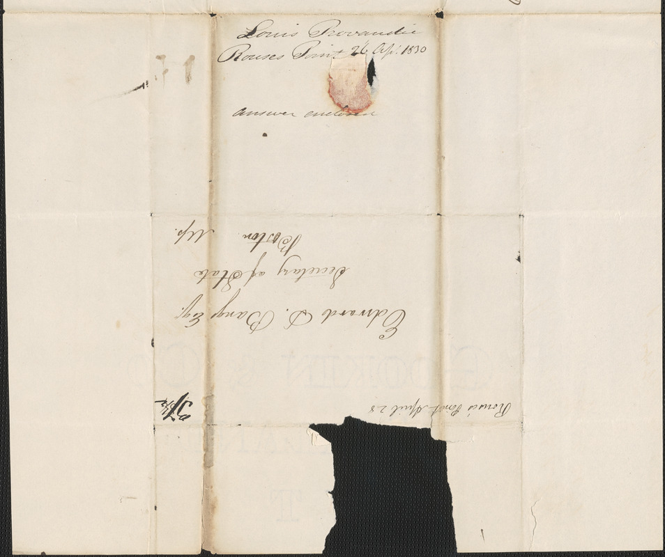 Louis Provandie to Edward Bangs, 26 April 1830 - Digital Commonwealth