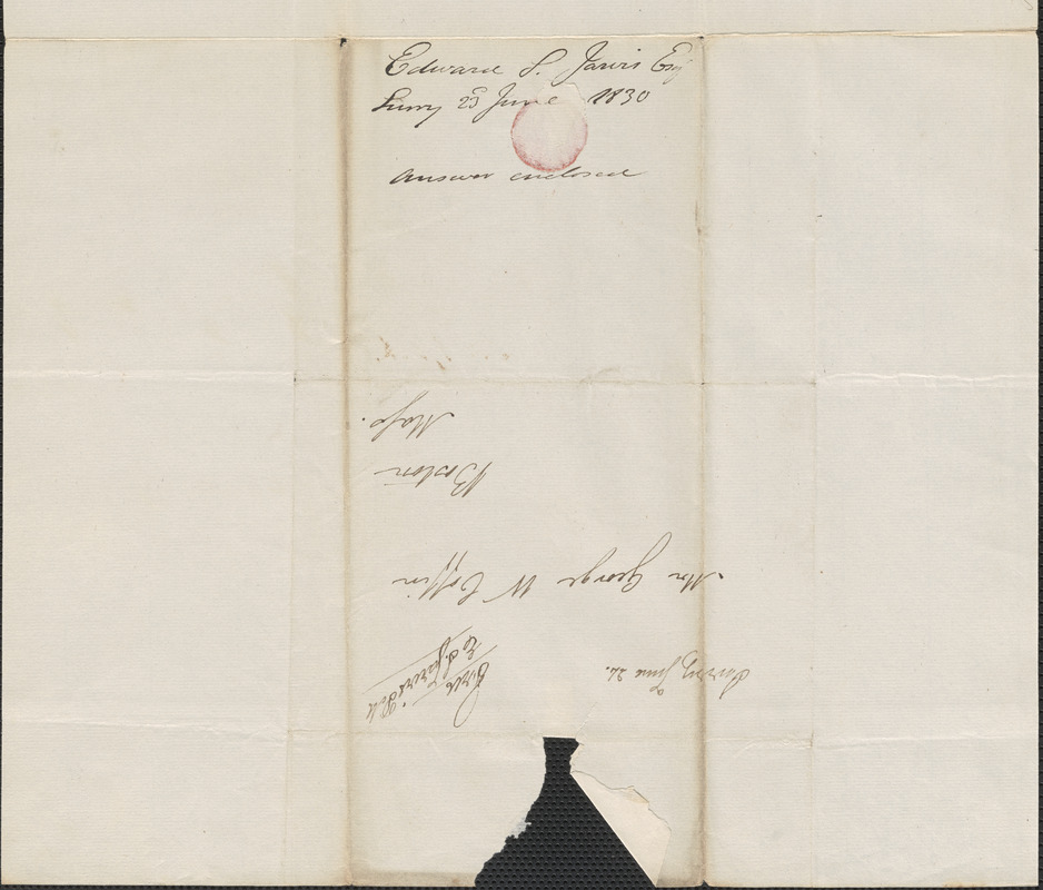 Edward Jarvis to George Coffin, 23 June 1830 - Digital Commonwealth