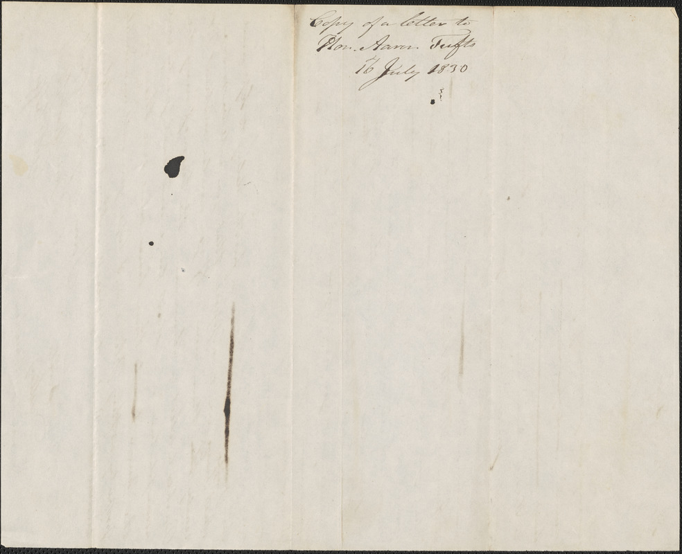 George Coffin to Aaron Tufts, 16 July 1830 - Digital Commonwealth