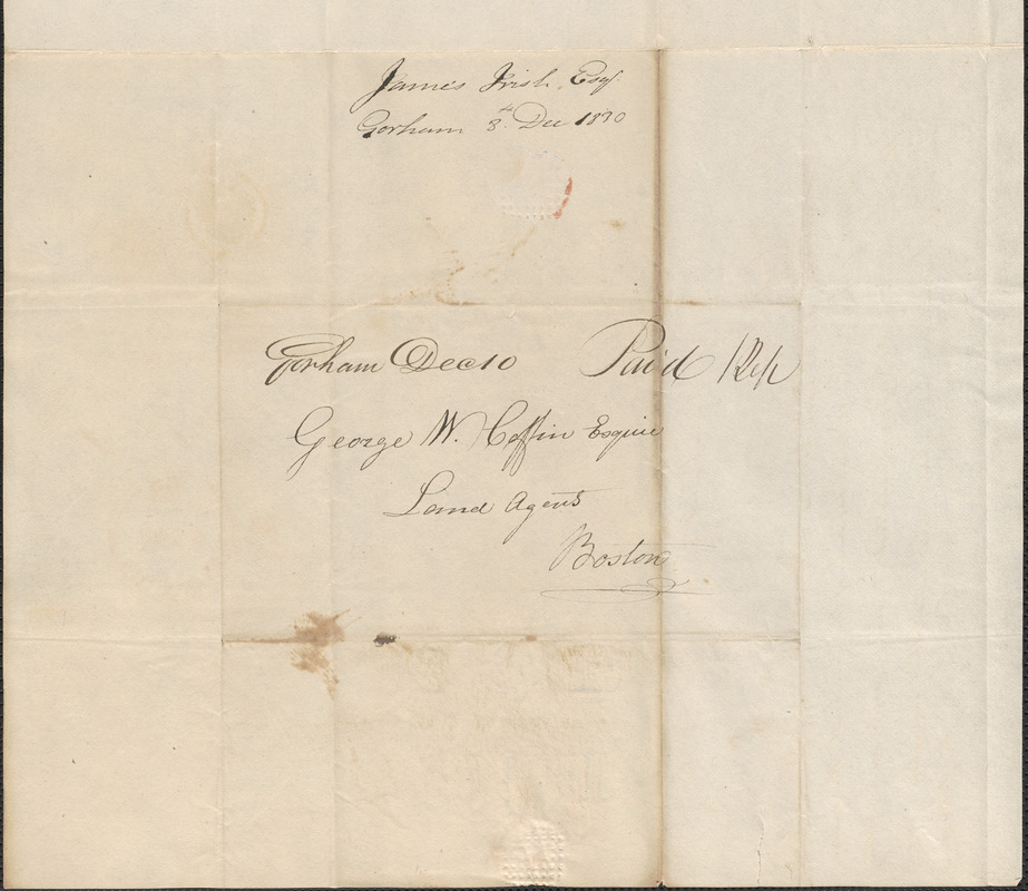 James Irish to George Coffin, 8 December 1830 - Digital Commonwealth
