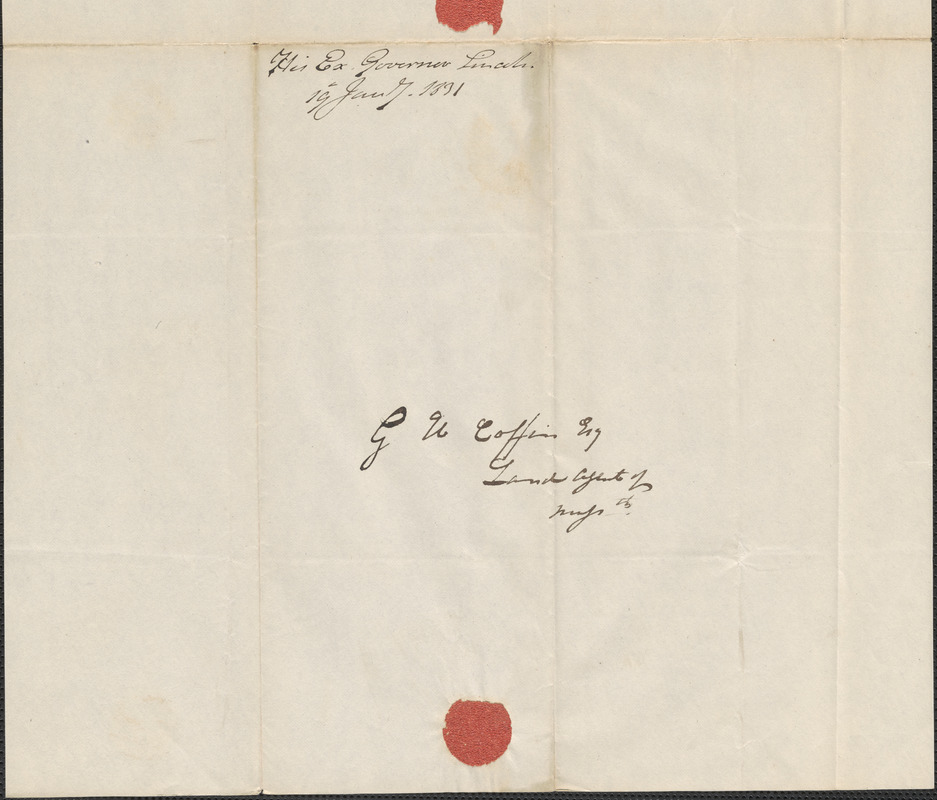 Levi Lincoln to George Coffin, 19 January 1831 - Digital Commonwealth