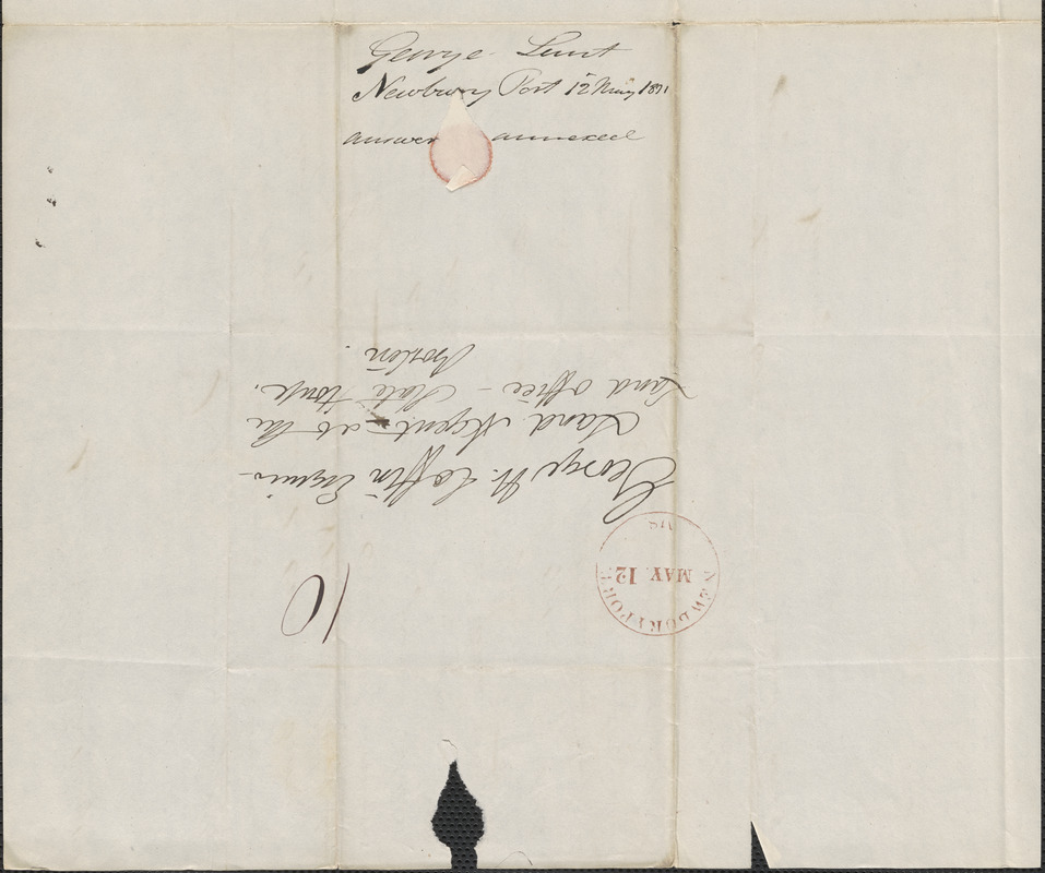 George Lunt to George Coffin, 12 May 1831 - Digital Commonwealth