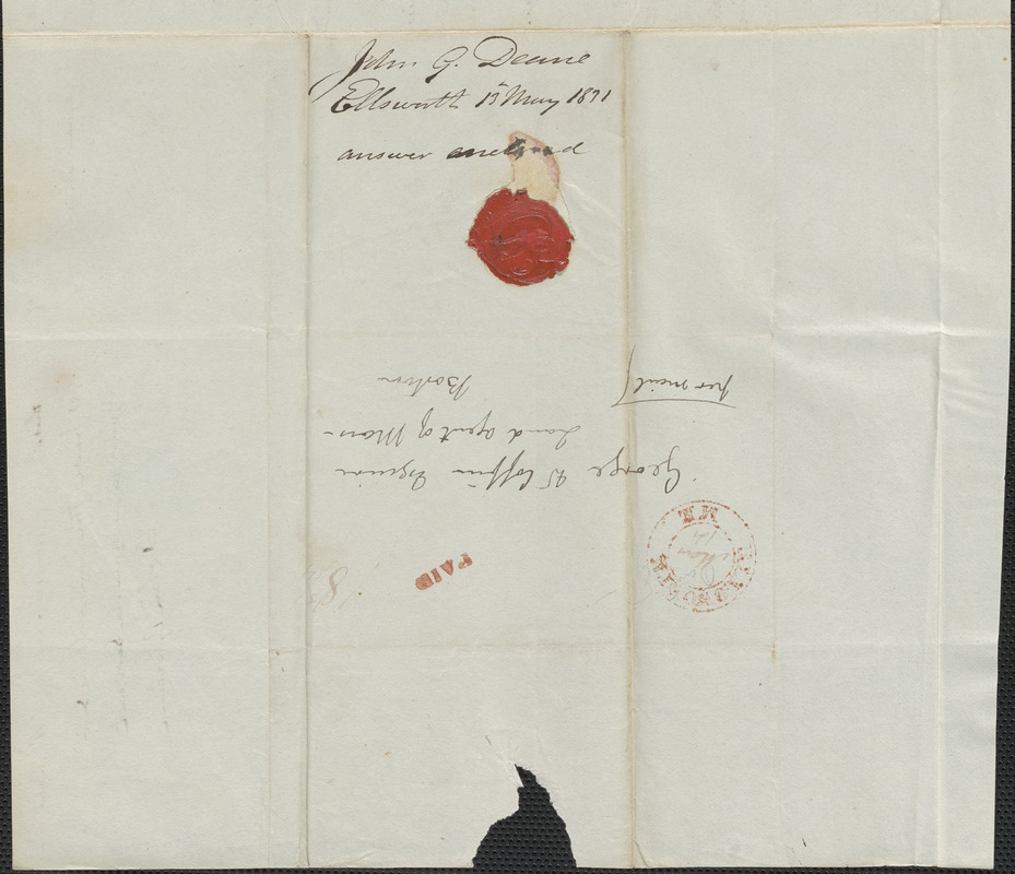 John Deane to George Coffin, 13 May 1831 - Digital Commonwealth