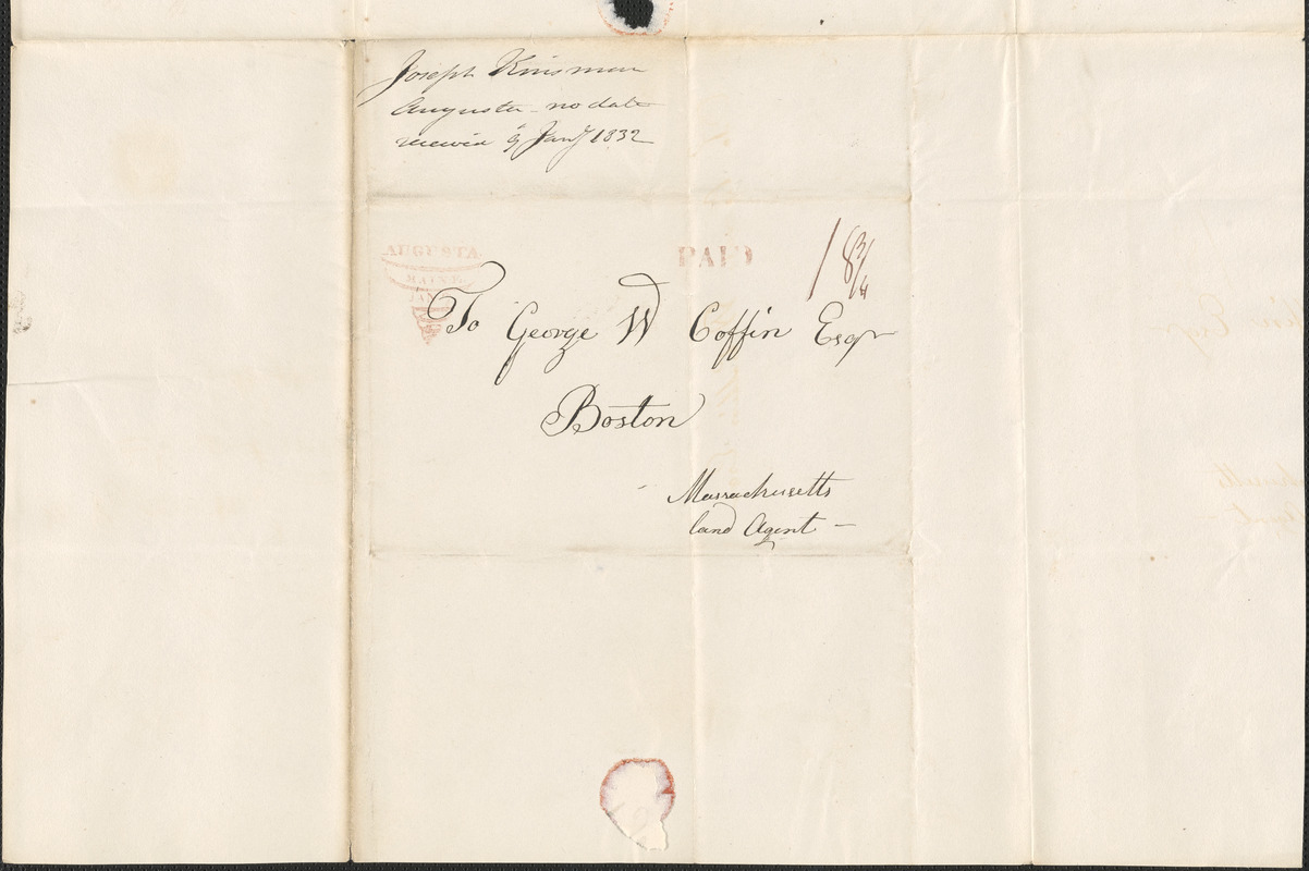 Joseph Kinsman to George Coffin, 7 January 1832 - Digital Commonwealth