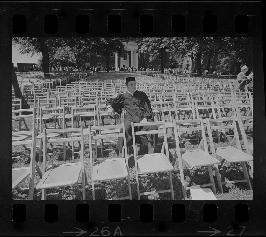 Tufts senior class president shows for ceremony - Digital Commonwealth