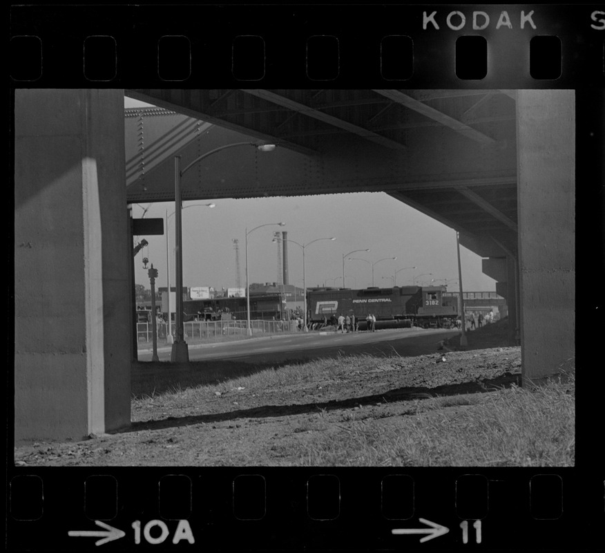 Runaway Penn Central on Southeast Expressway in South Boston - Digital ...