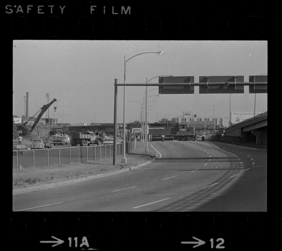 Runaway Penn Central on Southeast Expressway in South Boston - Digital ...