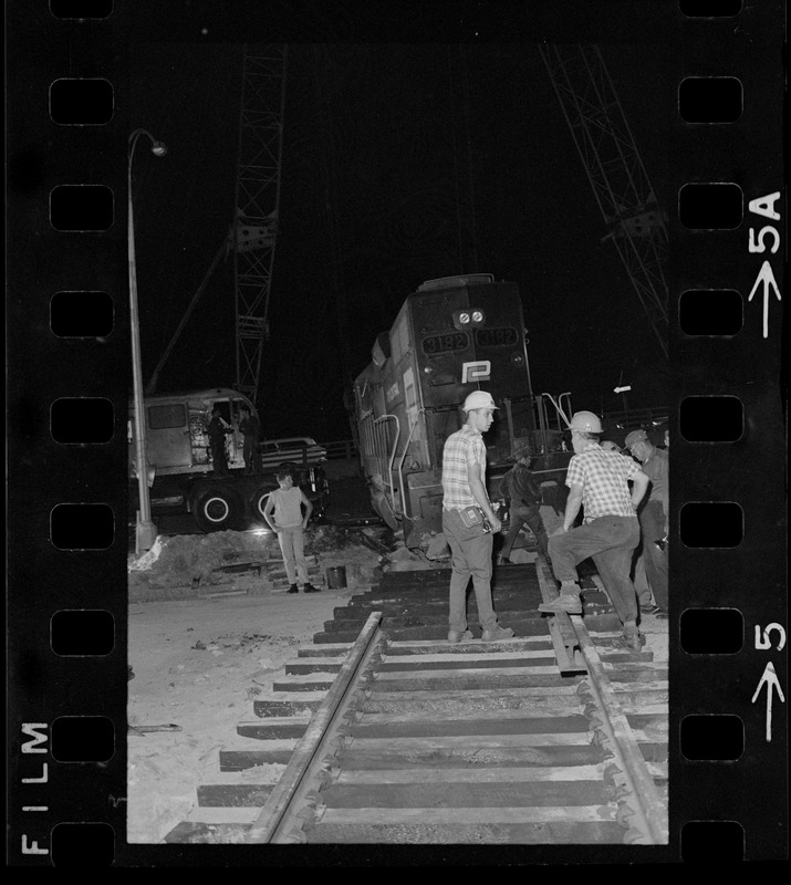 Emergency crew working on track of runaway Penn Central train on ...