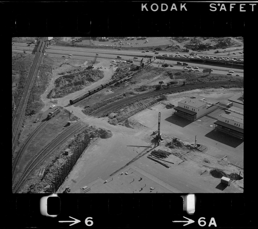 Runaway Penn Central locomotives block most of the Northbound lane of ...