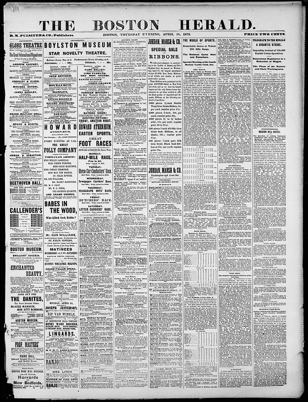 The Boston Herald. April 18, 1878 - Digital Commonwealth