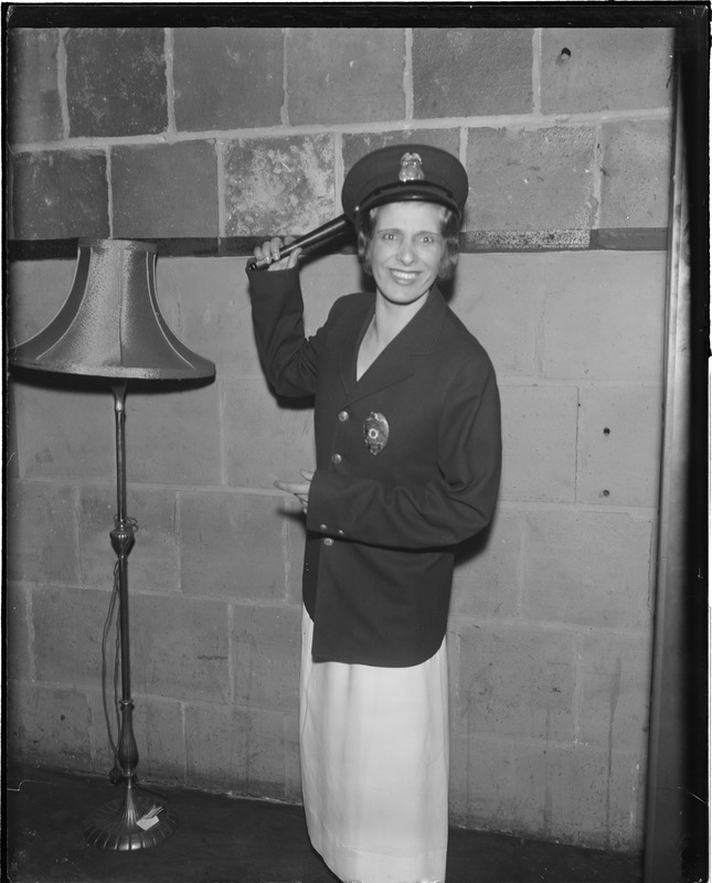 Aimee McPherson Hutton dressed like cop - Digital Commonwealth