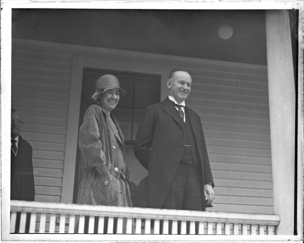 Pres. and Mrs. Coolidge at home in Northampton - Digital Commonwealth