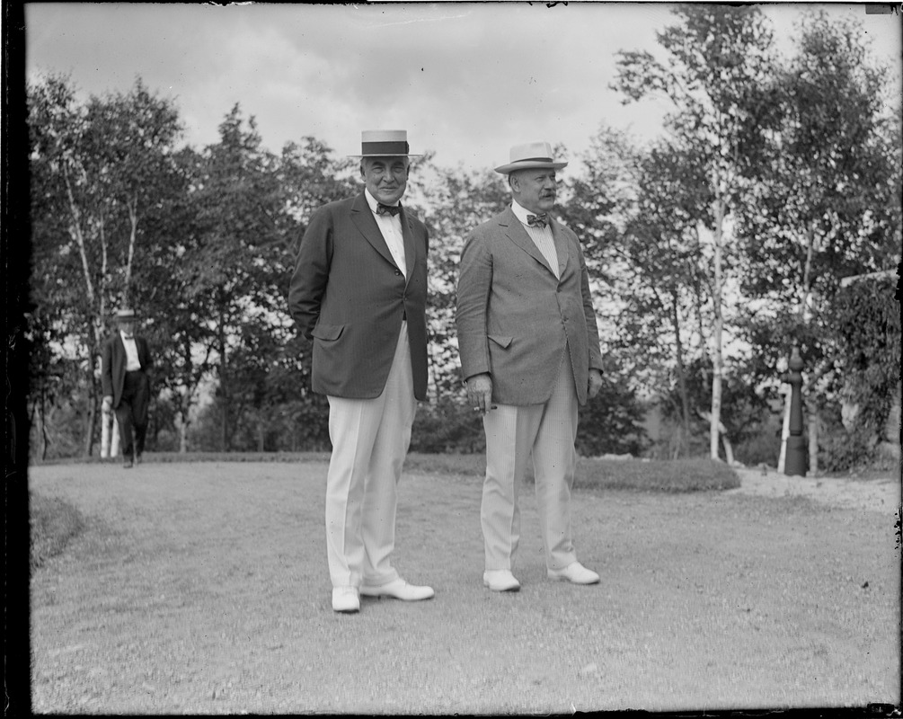 Pres. Harding and Secretary Weeks, Lancaster, N.H. - Digital Commonwealth