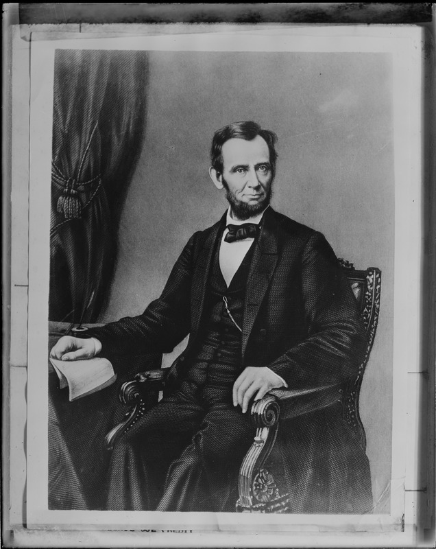 Photo portrait of Abe Lincoln - Digital Commonwealth