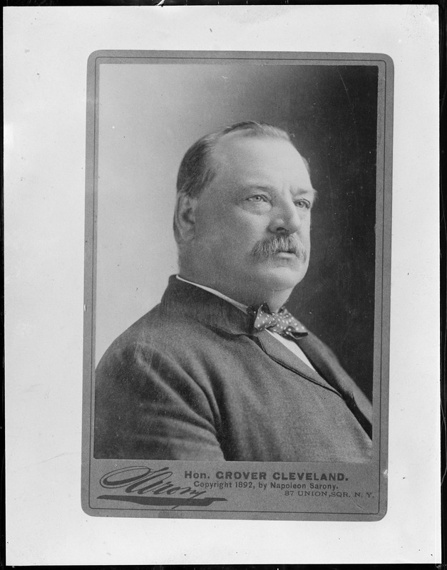 Hon. Grover Cleveland, 1892 cabinet card by Napoleon Sarony - Digital ...