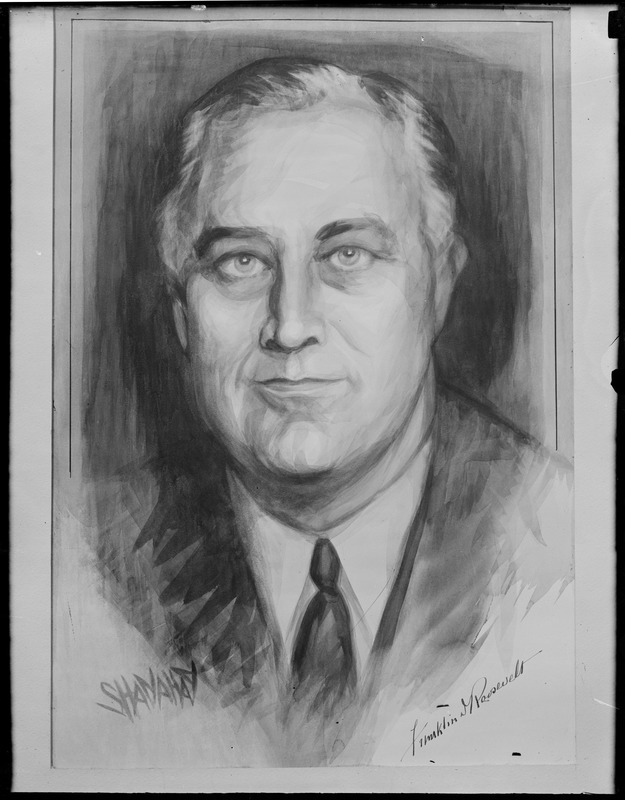 Painting of F.D.R. - Digital Commonwealth