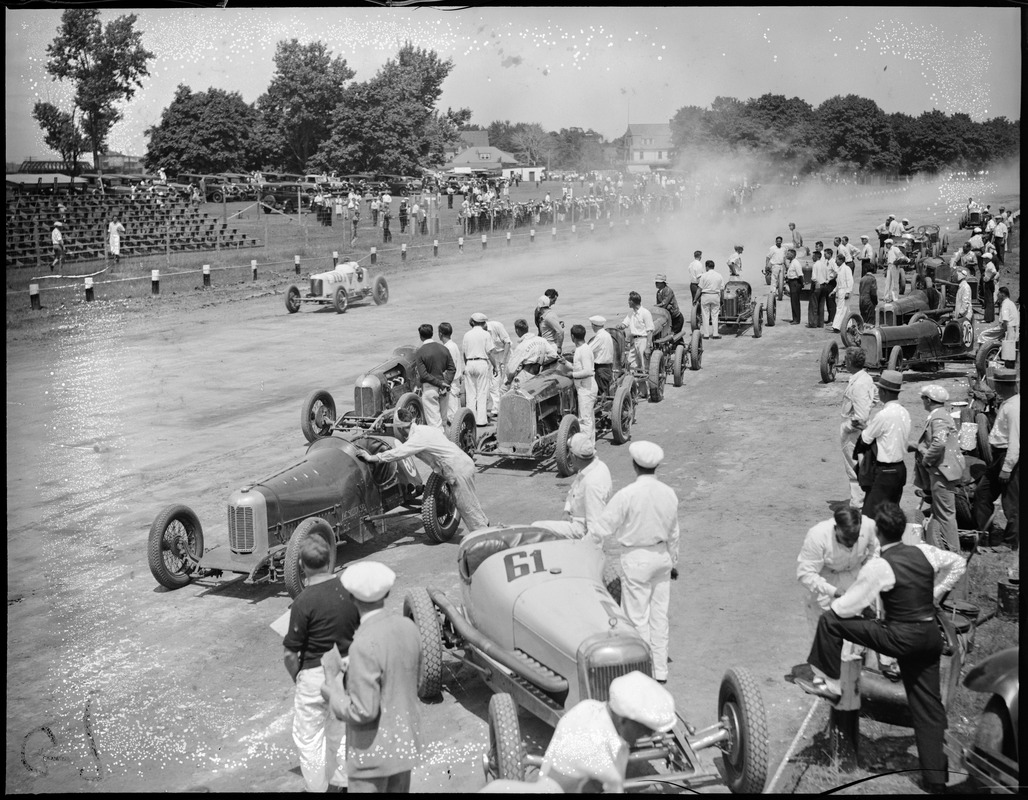 Autos at Readville race track - Digital Commonwealth