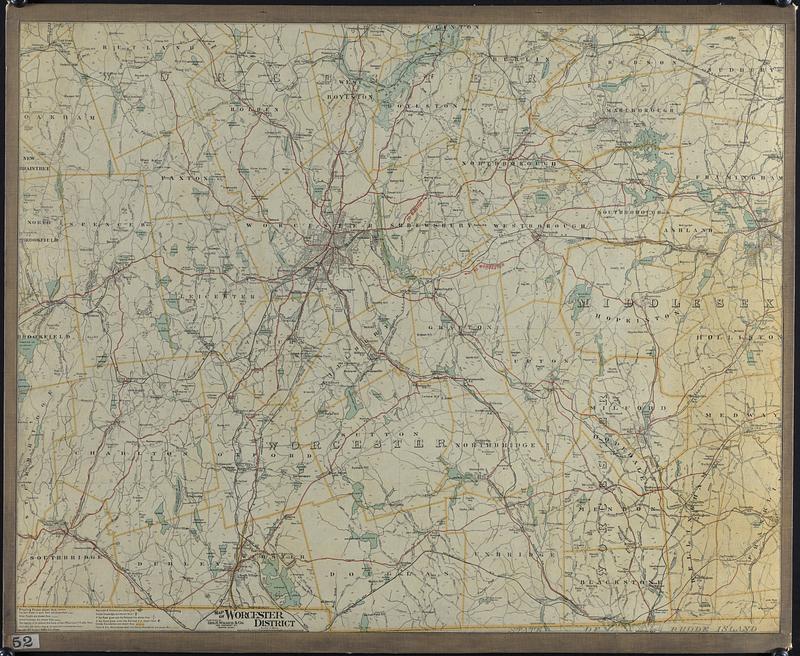 Map of Worcester District - Digital Commonwealth