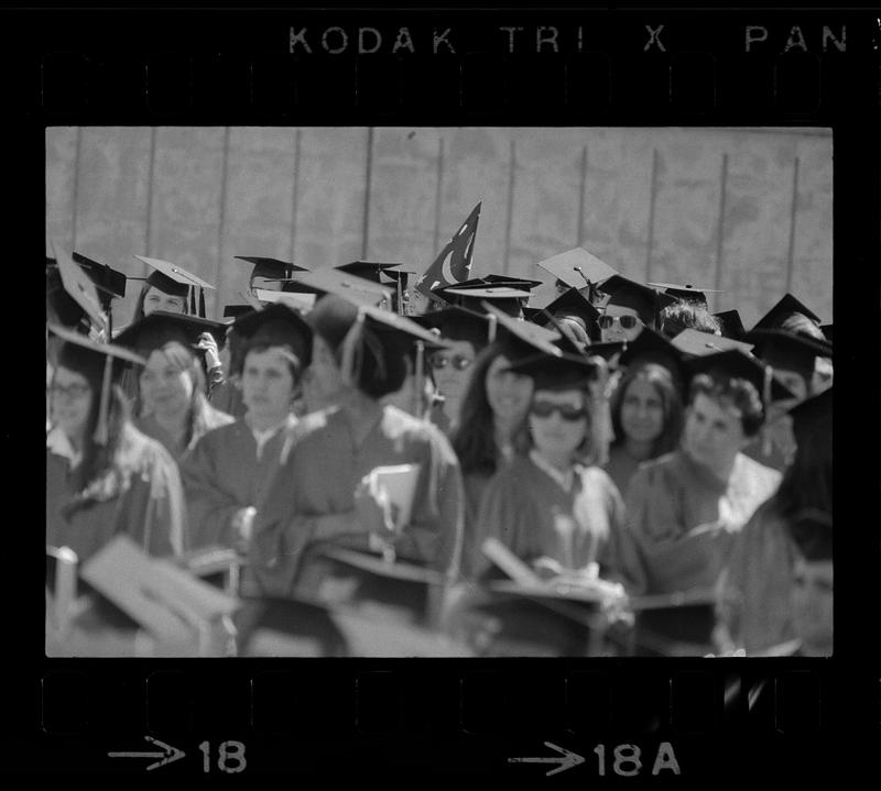 Boston University graduation at BU field, Charles River, Boston ...