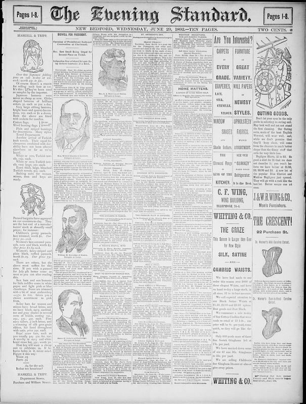 Evening Standard. June 29, 1892 - Digital Commonwealth