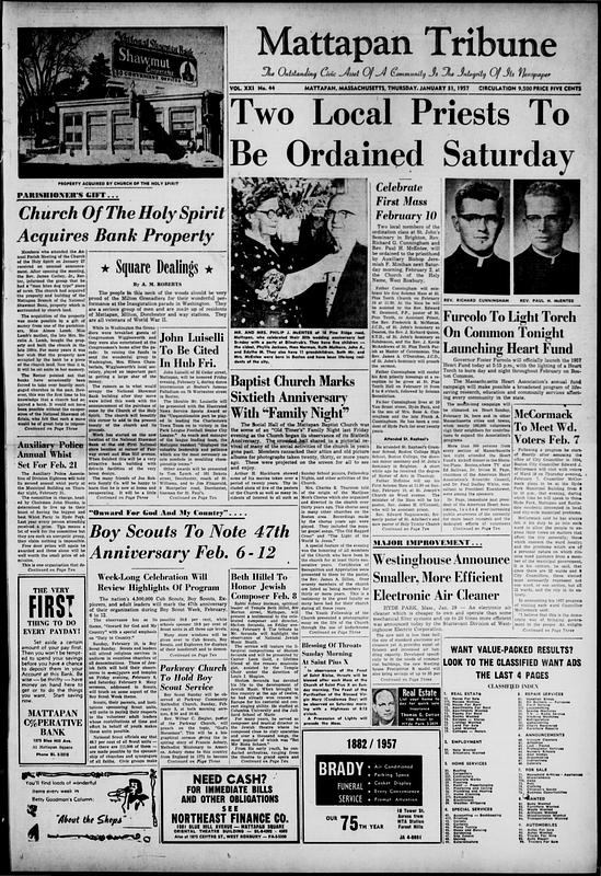Mattapan Tribune. January 31, 1957 - Digital Commonwealth