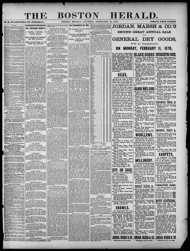 The Boston Herald. February 11, 1878 - Digital Commonwealth
