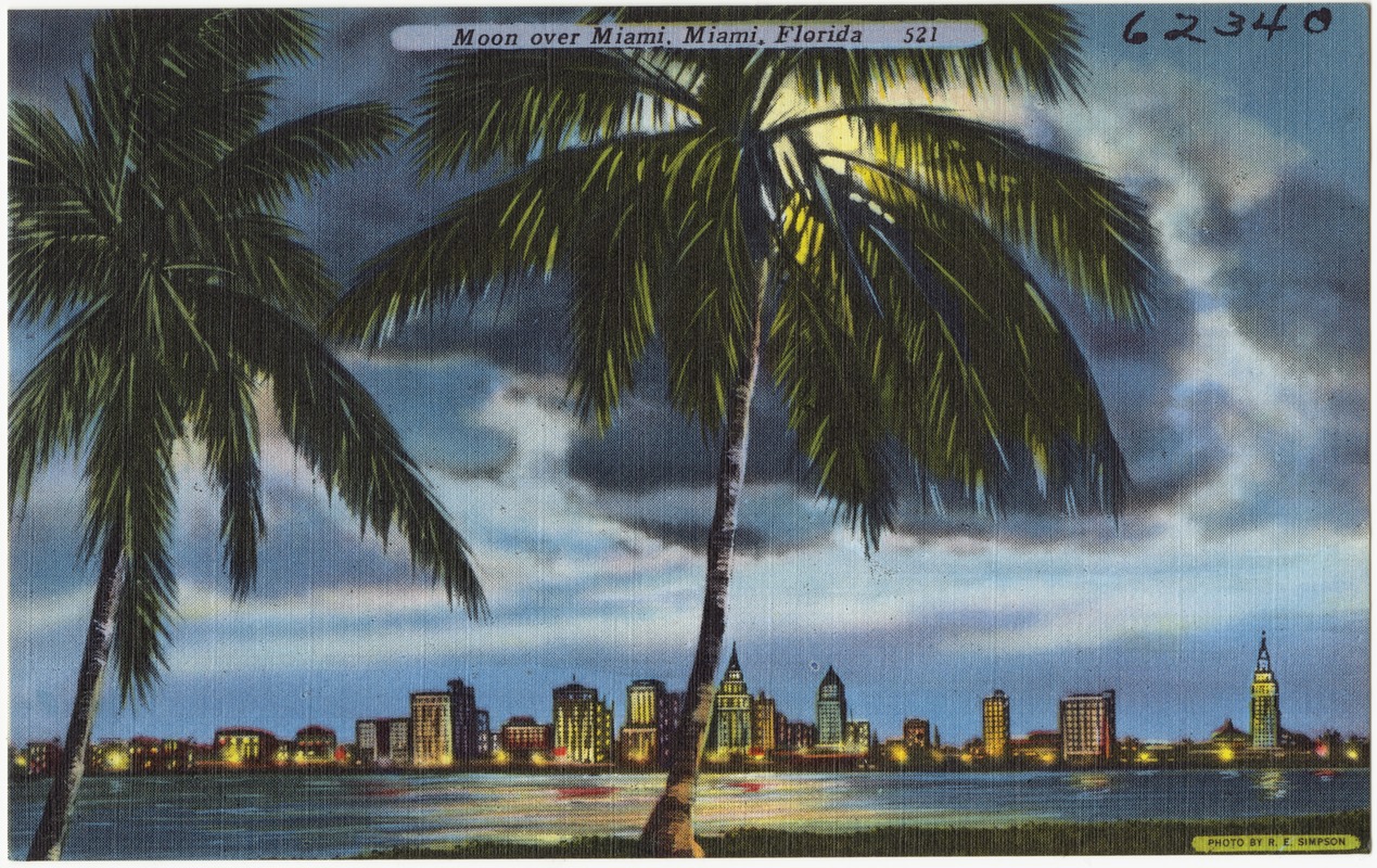 Moon over Miami, Miami, Florida - Digital Commonwealth
