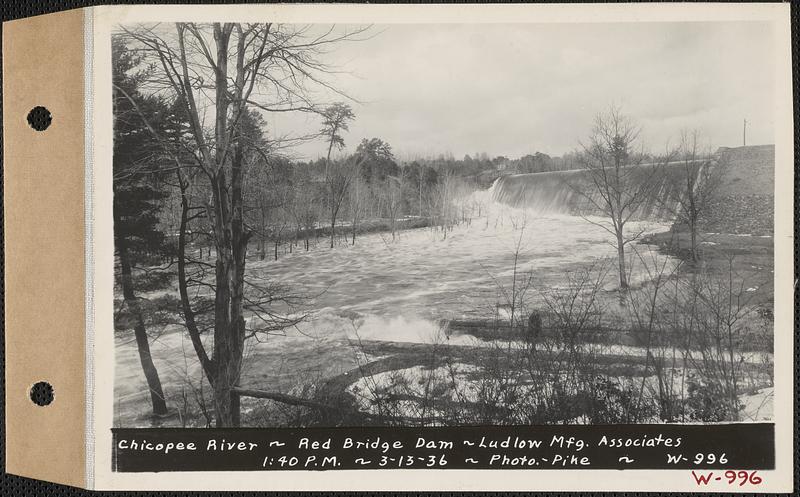 Chicopee River, Red Bridge dam, Ludlow Manufacturing Associates, Ludlow ...
