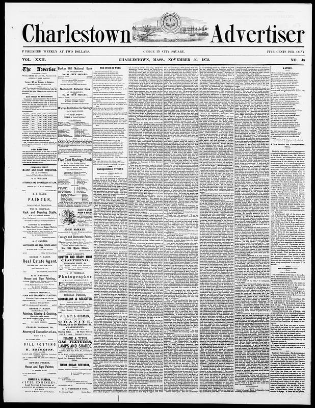 Charlestown Advertiser. November 30, 1872 - Digital Commonwealth