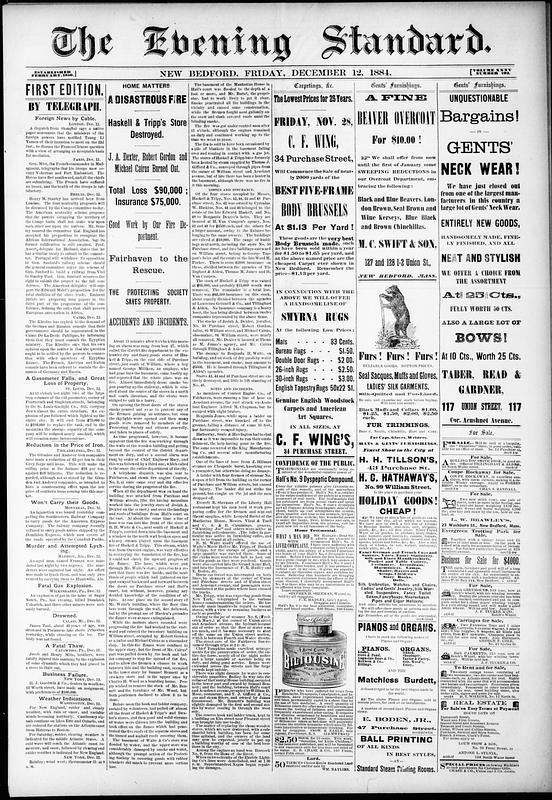 Evening Standard. December 12, 1884 - Digital Commonwealth