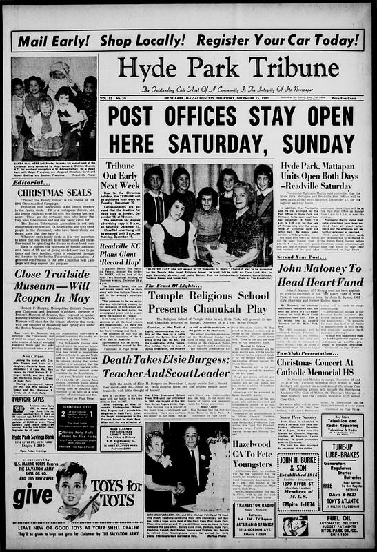 Hyde Park Tribune. December 15, 1960 - Digital Commonwealth