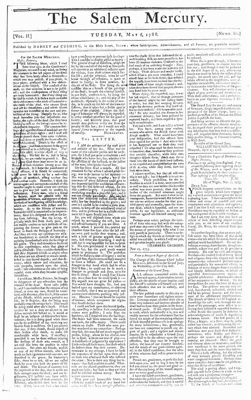 The Salem Mercury. May 06, 1788 - Digital Commonwealth