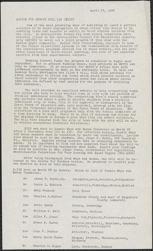 Action for Senate Bill 110 - Digital Commonwealth