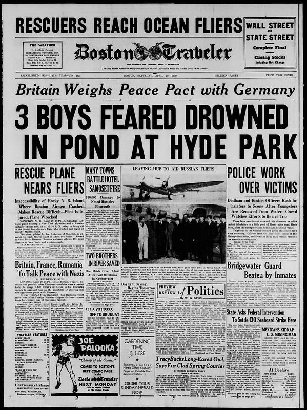 The Boston Traveler. April 29, 1939 - Digital Commonwealth